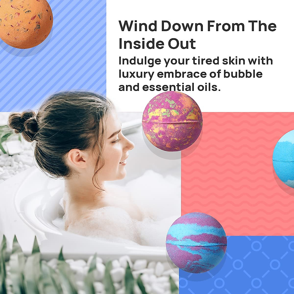 Bath Bombs for Kids and Women - Bubble Bath Shower Salts for Women - Relaxing Bathbombs Set for Women - Bath Essentials Shower Bubble Steamers (12-Pack ･ Bath Bombs)