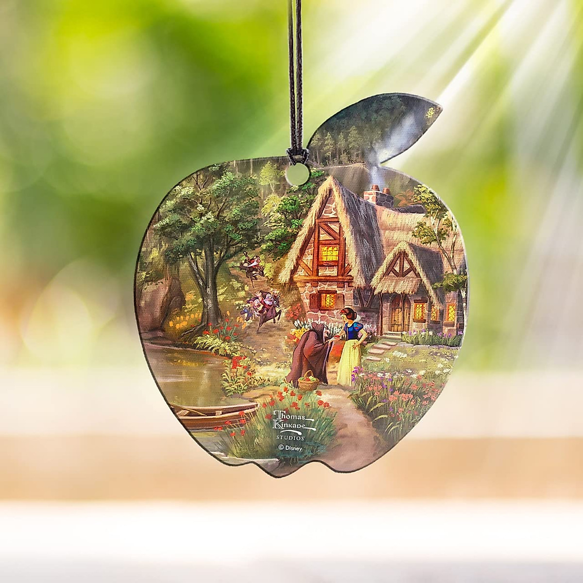 Disney – The Evil Queen –Snow White Disney Collection – Thomas Kinkade Studios – Apple Shaped Hanging Acrylic Print Accessory – Officially Licensed Collectible