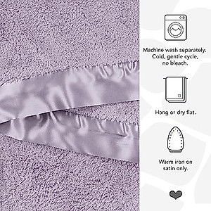 Little Giraffe Baby Blanket - Chenille Soft Blanket with Satin Trim - Baby Stroller Blanket - Newborn Baby Essentials & Baby Gifts - 29x35 - Lavender