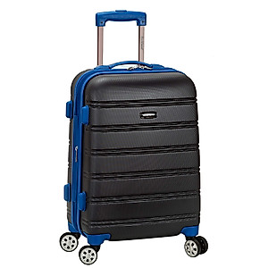 Rockland Melbourne Hardside Expandable Spinner Wheel Luggage, Grey, Carry-On 20-Inch
