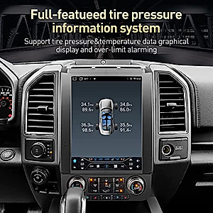YULU E10 Plus Android Car Radio Stereo for Ford F150 2015 to 2020 and F250/F350/F450 2017 to 2021 T-Style Head Unit 12.1'' IPS Screen 6+64G GPS Navigation with AUX/Fiber Optic Out/Carplay/DSP/Sirius
