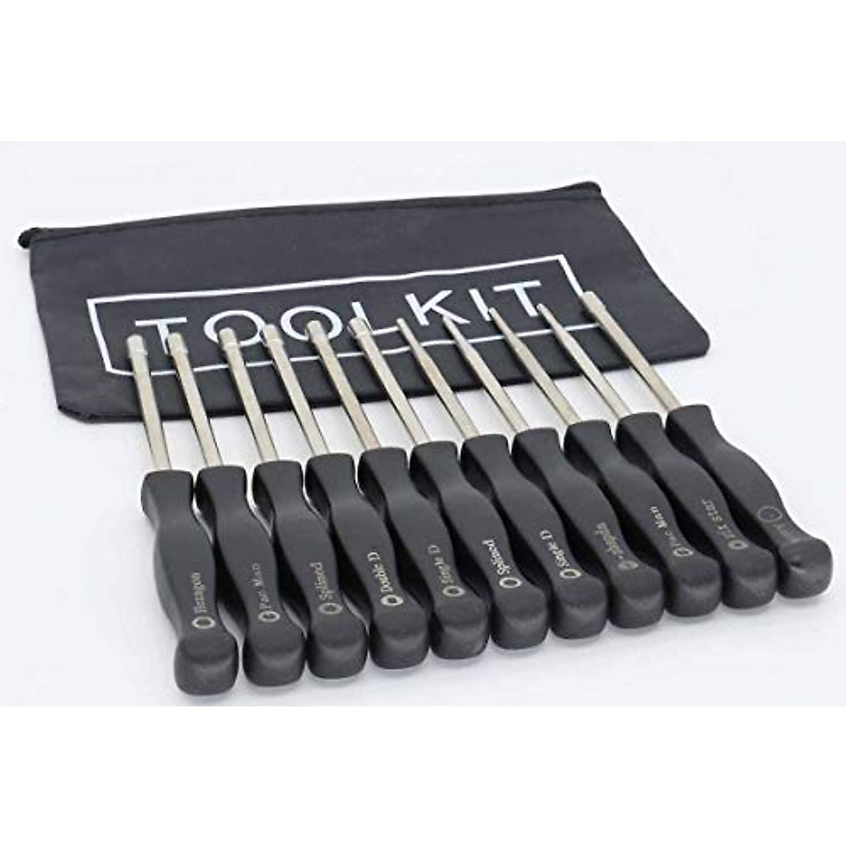 11 Pcs Carburetor Adjustment Tool Screwdriver Kit for Common 2 Cycle Carburator Adjusting Small Engine Carb Tune up Adjusting Tool, Carburetor Adjuster Tool - Carb Tool Kit (band black Tool bag)