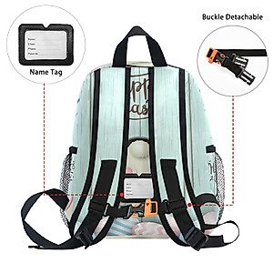 OREZI Happy Easter Backpack Eggs Bunny Rabbit Toddler Backpack with Chest Clip for Boys Girls Cute Kid's Bag Happy Easter Gift Toy Backpack