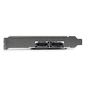 StarTech.com 2 Port PCI Express SATA 6 Gbps eSATA Controller Card - Dual Port PCIe SATA III Card - 2 Int/2 Ext - SATA III 6Gbps (PEXESAT322I)