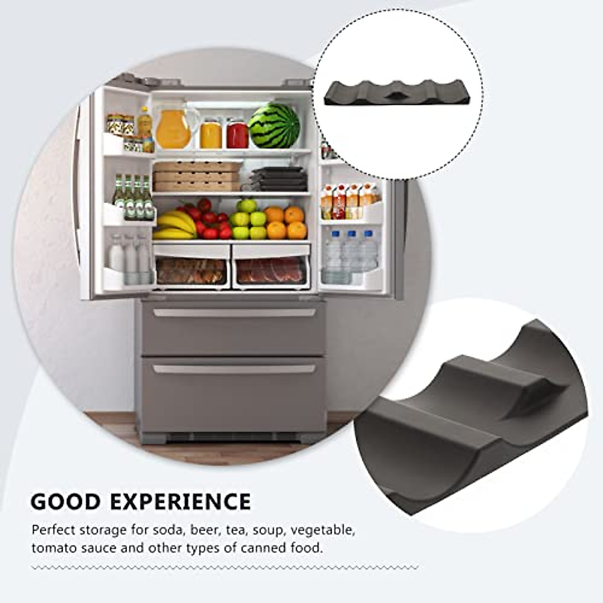 1pc Beer Storage Mat Beverage Refrigerators Stackable Soda Can Countertop Silicone Holder Freezers Wine Tray Car Stands Beer Holder Pantry Organizer Storage Rack Desktop