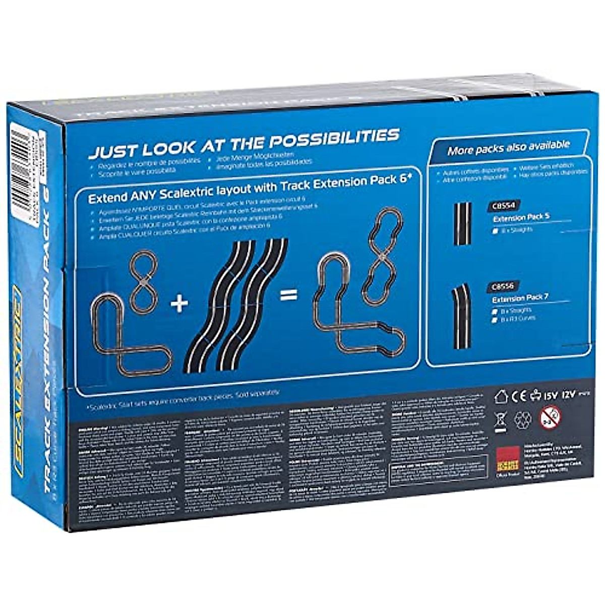 Scalextric Extension Pack 6 1:32 Scale Radius 3 Curves x 8 C8555 Slot Car Track