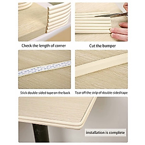 Lala shopping 11 Pack W Baby Proofing Edge with Corner Guard, Multifunctional Edge and Corner Guard Coverage for Fireplace, Table, Stair, Cabinet (White)