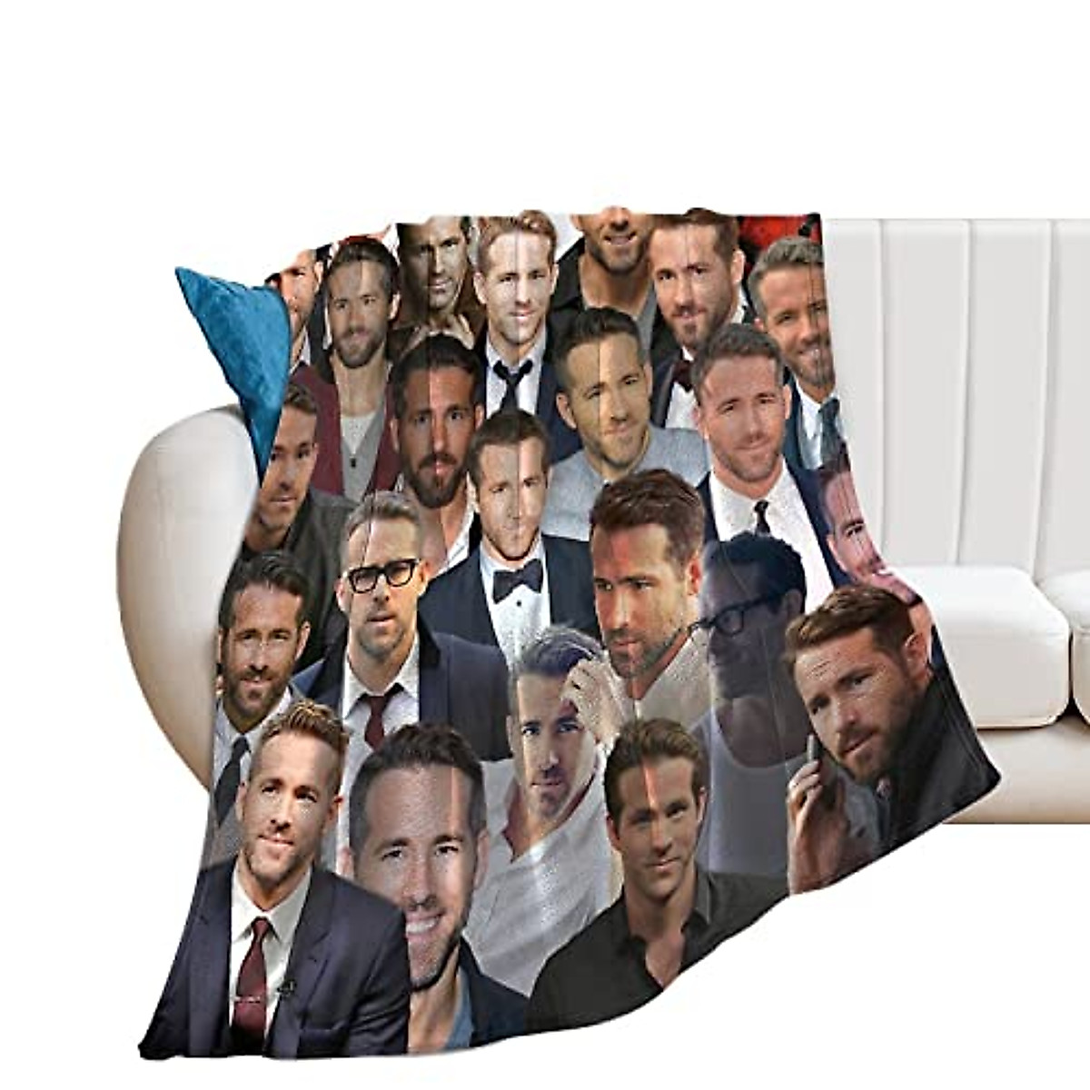 Ryan Reynolds Soft Comfortable Warm Flannel Throw Blanket for Couch Sofa Bed 50" x40"