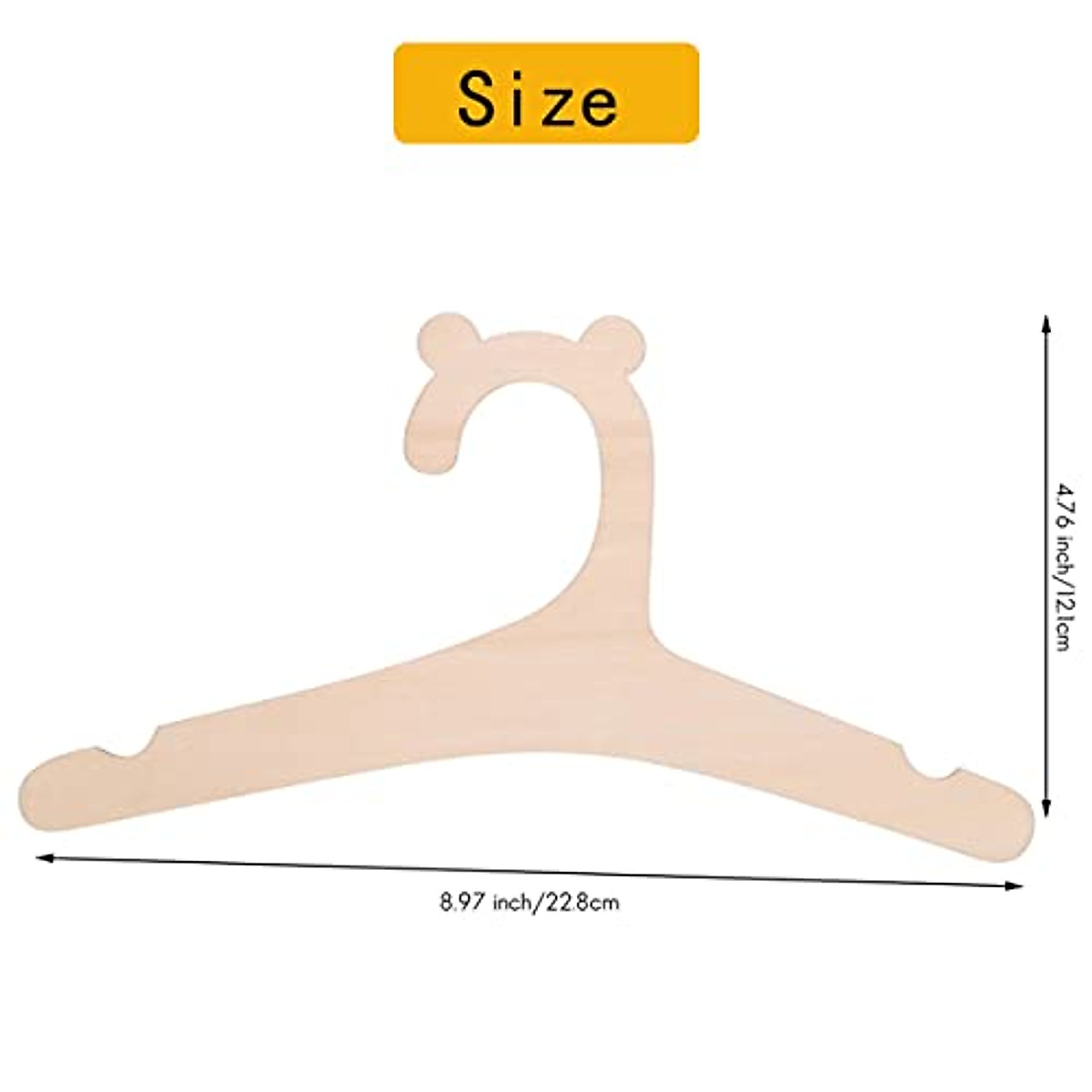 Newborn Hangers for Baby Clothes ,Baby Children Wooden Hangers for Clothes Hangers - 6 Pcs ,30 Pcs Set (9 inches)