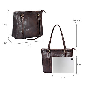 Leather Handbags For Women - Ladies Shoulder Bag Purse - Women's Leather Tote Bag - For Work, Travel - Gifts For Her (Brown)