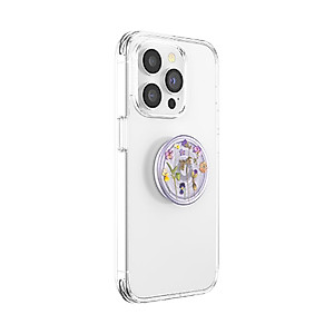 PopSockets Plant-Based Phone Grip with Expanding Kickstand, Adhesive Grip, Eco-Friendly - Purple Fields