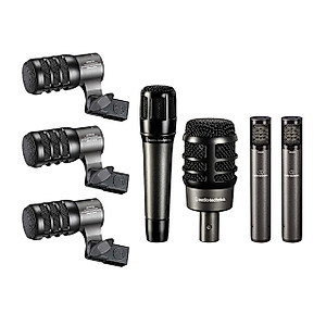 Audio-Technica ATM-DRUM7 7-Piece Drum Microphone Pack with Case (Renewed)
