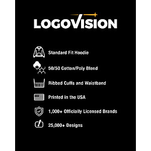 Emporia State University Official Stacked Unisex Adult Pull-Over Hoodie, Emporia State University, Black, Small