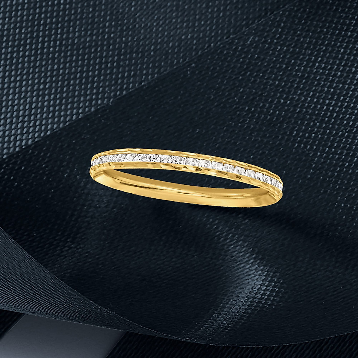 Ross-Simons 0.70 ct. t.w. CZ Eternity Band in 14kt Yellow Gold. Size 6