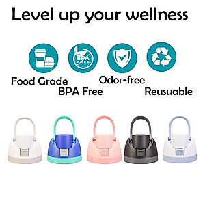 Replacement Lid Cap for Owala Freesip Water Bottle, One Button Push-To-Open Bottle Top Cap Compatible with Owala Cup 16oz 24oz 32oz 40oz, BPA-Free Stopper Cap for Owala Leak-Proof Lid (Black)