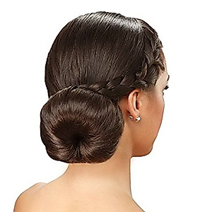 ClothoBeauty Extra Large Ring Style Bun Shaper for Thick and Long Hair, Women's Chignon Donut (4.3 in., Brown)