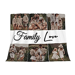 Ivarunner Personalized Family Throw Blanket,Blanket, Travel/Home/Bed/Sofa/Couch/Tapestry,Gifts for Family/Women/Mom/Adults,Home Decor,60"X50"