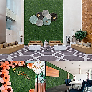 A & R 12 PCS 20"x20" Artificial Grass Wall - UV Protected Boxwood Hedge Wall Panels - Suits for All Decorations