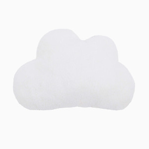 Little Love by NoJo White Cloud with Gold and Silver Embroidery "Good Night" Decorative Pillow with Moon and Stars