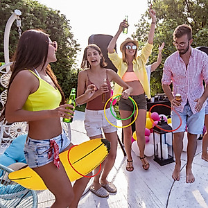 Jishi Inflatable Banana Ring Toss Game, Bachelorette Party Games for Naughty Funny Bridal Shower Engagement Decorations, Summer Water Fun, Pool Toys & Floats, Beach Activities for Adults Women Lesbian