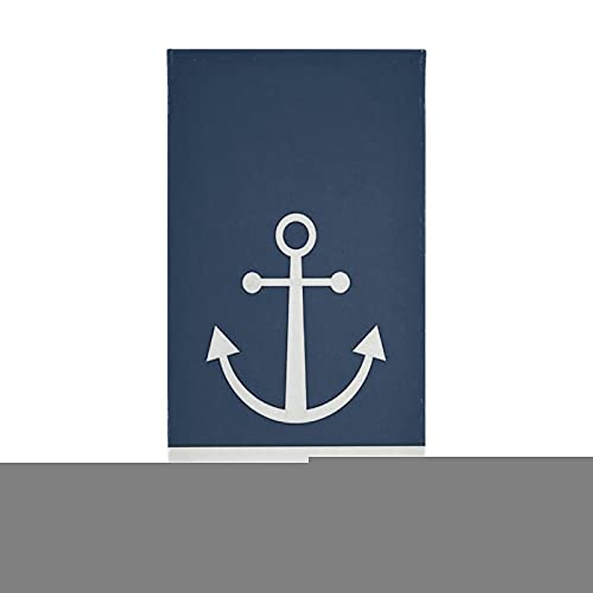 Wamika Nautical Theme Anchor Hand Bath Towel Hanging Towels Set Navy Blue Kitchen Dish Towel Highly Absorbent 2pcs