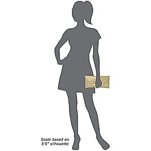 JNB Glitter Cocktail Party Clutch, Silver