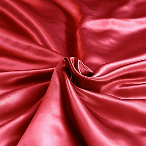 THXSILK 100% Natural Mulberry Silk Pillowcase for Hair and Skin Luxury 6A Grade 1 Pack Mulberry Silk Pillow Cases with Hidden Zipper Closure, King, Red