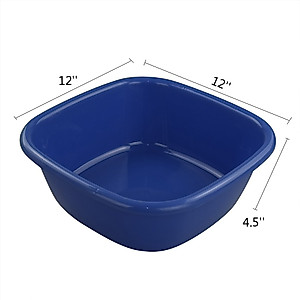 Doryh Square Small Wash Basins, 8-Quart, Set of 3