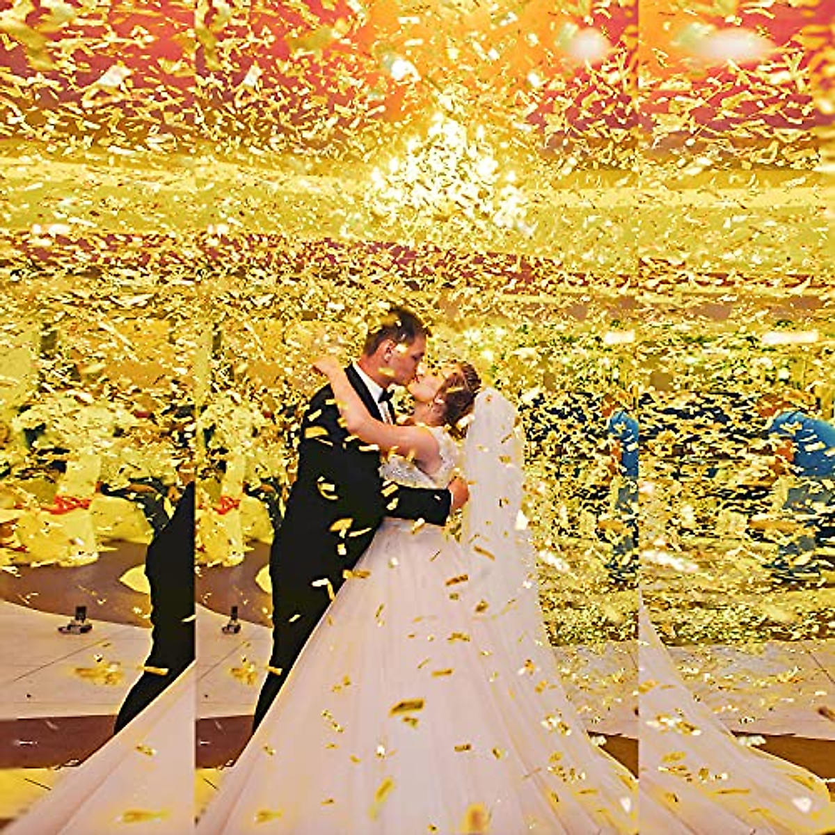 200 Grams Gold/Silver Metallic Confetti Large Christmas Confetti Glitter Table Baby Shower Confetti Wedding Party Table Scatter Foil Confetti for Birthday Party Decoration (Gold)