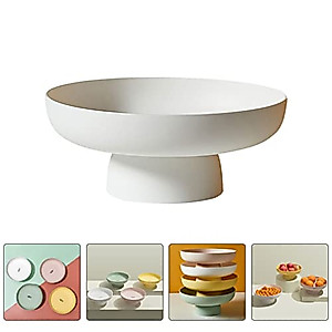Luxshiny Salad Plate Footed Fruit Bowls Footed Cake Dessert Bowls Sashimi Sushi Plates Serving Trays for Dessert Sushi Fruits Snacks
