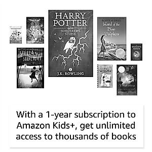 All-new Kindle Kids (2022 release) – Includes access to thousands of books, a cover, and a 2-year worry-free guarantee - Space Whale