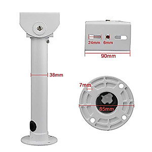 compcctv CCTV Security Camera Mount Bracket, Adjustable Universal Camera Wall Mounting Bracket for CCTV Security Camera/I Mount/Dome Camera/IP Camera/7.8in