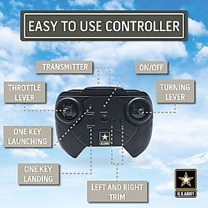 Lollipop United States Army Remote Control Tomahawk Helicopter Toy, Flying Radio Controlled Military Combat Copter Model, RC Planes for Kids