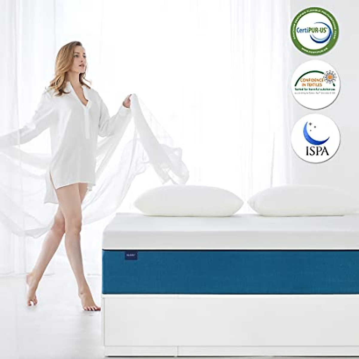 Molblly Queen Size Mattress, 10 inch Cooling-Gel Memory Foam Mattress in a Box, Fiberglass Free,Breathable Bed Mattress for Cooler Sleep Supportive & Pressure Relief， 60" X 80" X 10"
