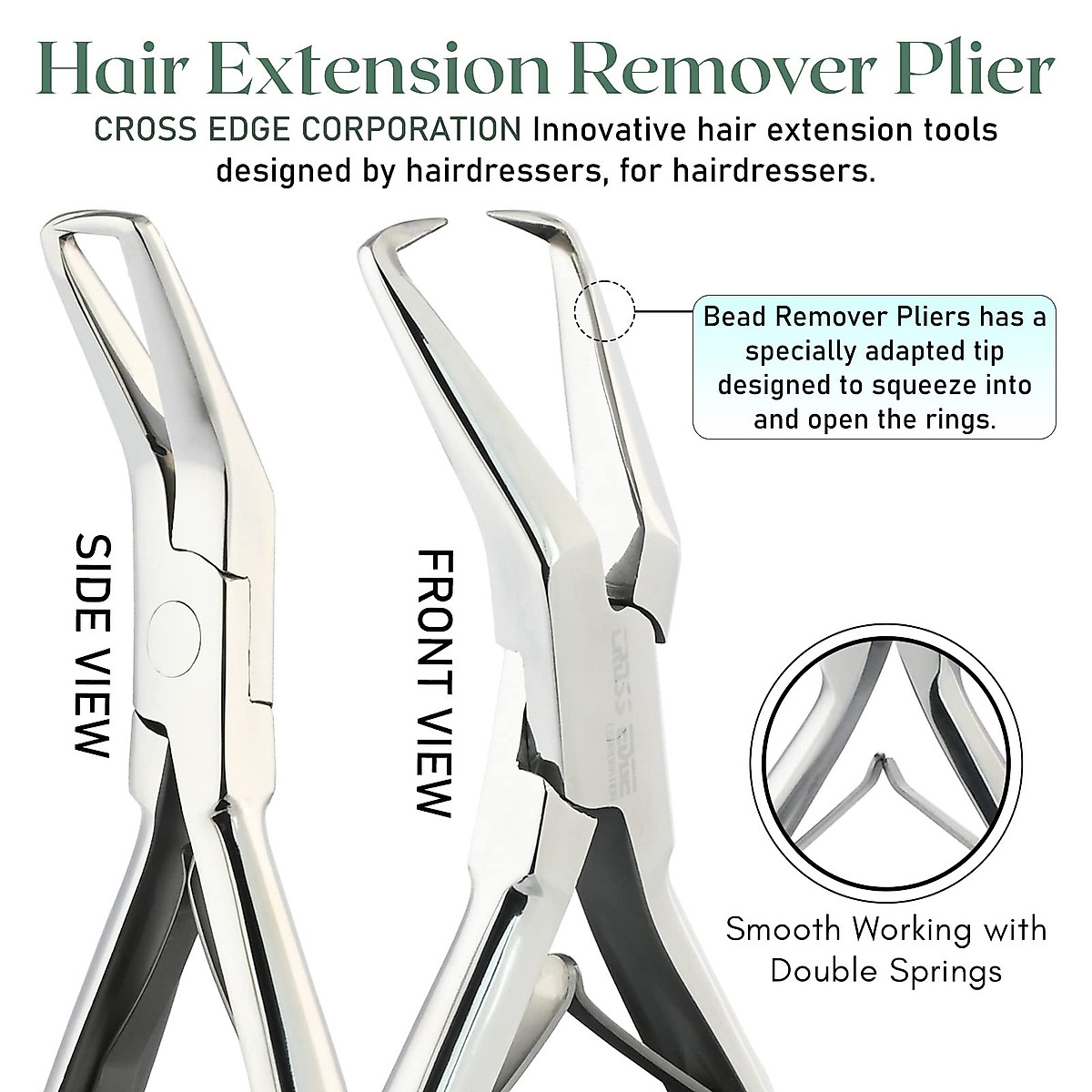 My Hair Tools Professional Hair Extension Tools Kit, Hair Extensions Remover Pliers, Micro Links Beads Hair Pulling Hook & Microbead Ring Loop Tool Stainless Steel Hair Supplies Packed in Soft Case