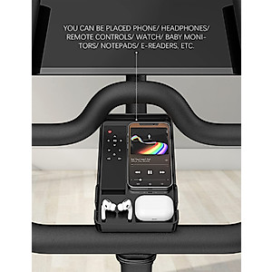 Phone Holder for Peloton Bike And Accessories, Built-in Anti-Slip Silicone mat Mount Tray, Peloton Phone Holder for iPhone, iPad - Easy Installation