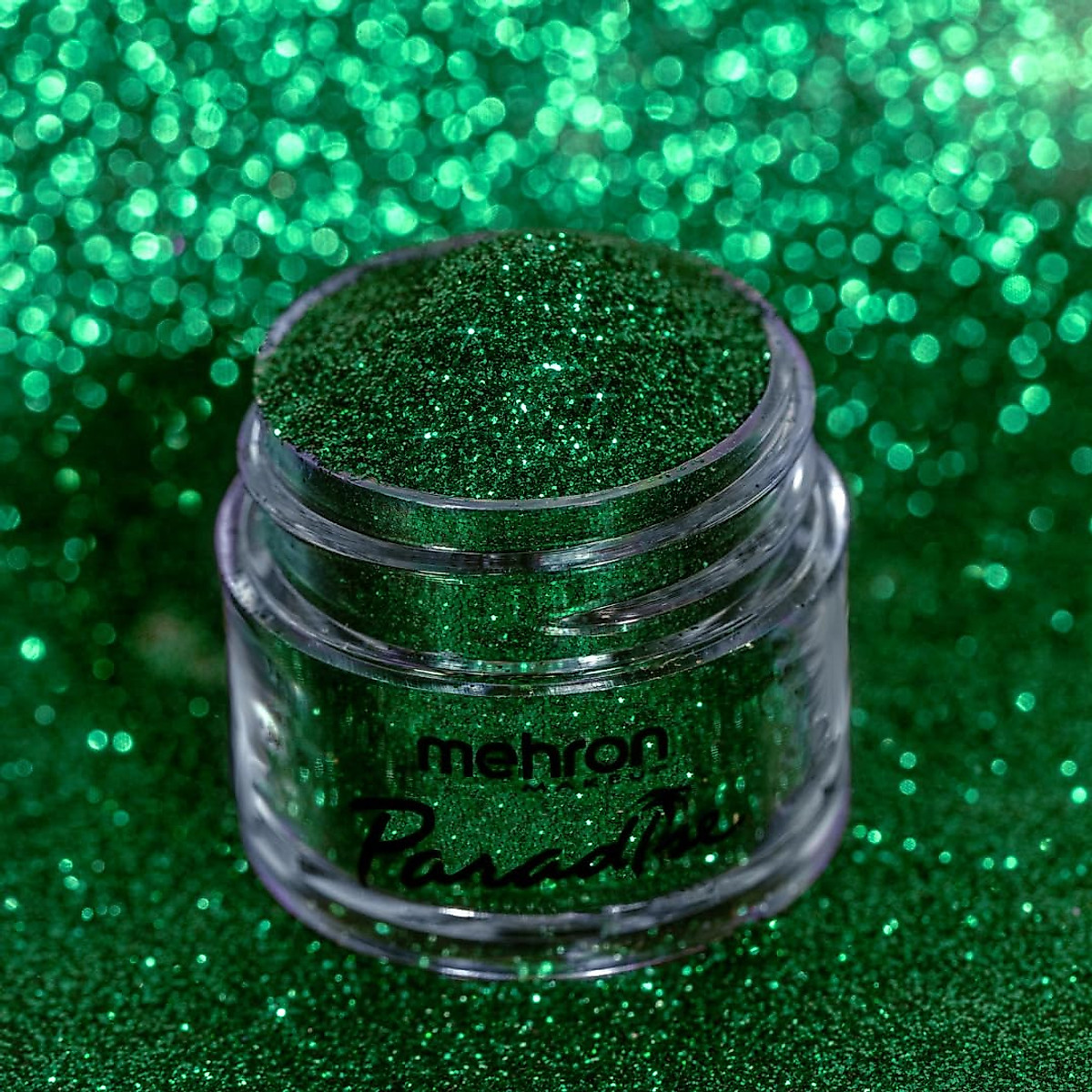 Mehron Makeup Paradise Glitter FX | Professional Cosmetic Glitter for Makeup & Art | Vibrant & Shimmering Loose Glitter .25 oz (7 g) (Green)
