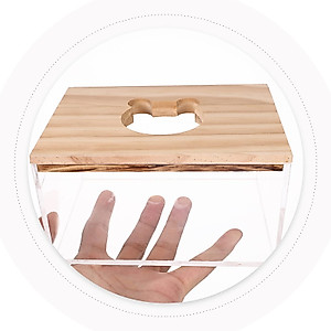 balacoo Hamster Bathroom Small Hamster Bathtub Household Hamster Bathtub Transparent Hamster Bathtub Wear- Bathtub Small Pet Supplies Reusable Hamster Bathtub Cage Hamster Bathtub