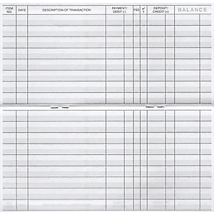 Easy Read Register 12 Check registers for Personal Checkbook - Checkbook Ledger Transaction Registers Log for Personal or Business Bank Checking Account, Saving Account, Deposit, Credit Card,