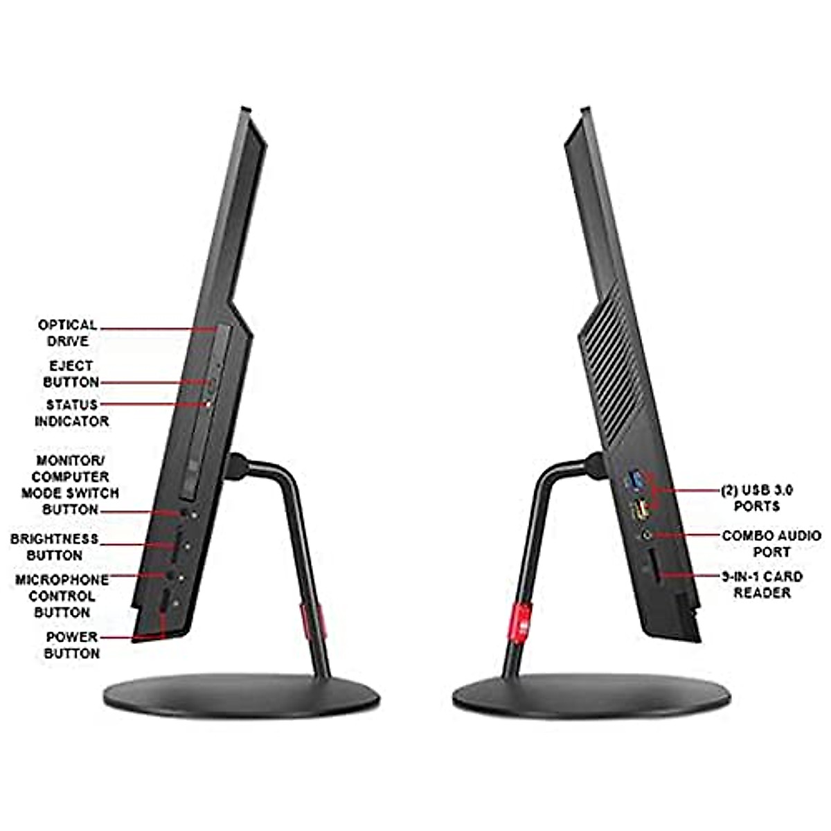 Lenovo ThinkCentre M900z All in One Desktop, 23.8 FHD, Intel i7-6700 Upto 4.0GHz, 16GB RAM, 2TB SSD, Webcam, DVDRW, DisplayPort, Windows 10 Pro (Renewed)