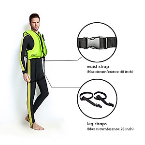 NAXER Inflatable Buoyancy Jackets Vests for Adults Kayak Kayaking Suit 90-200 lbs Easy Snorkeling Swimming Boating Paddleboarding Water Sports