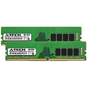 A-Tech 16GB (2x8GB) DDR4 2133MHz DIMM PC4-17000 UDIMM Non-ECC 2Rx8 1.2V CL15 288-Pin Desktop Computer RAM Memory Upgrade Kit