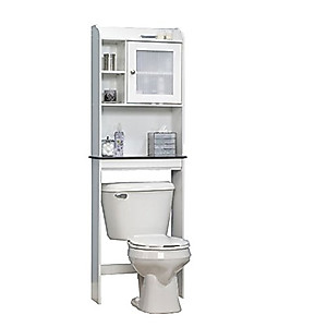 Sauder Caraway Etagere, L: 23.31" x W: 7.44" x H: 68.07", (Soft White finish)