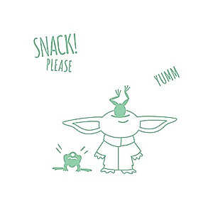 Corelle Vitrelle 8-Piece Appetizer Plates Set, Triple Layer Glass and Chip Resistant, 6-3/4-Inch Lightweight Round Plates, Disney Star Wars-The Child