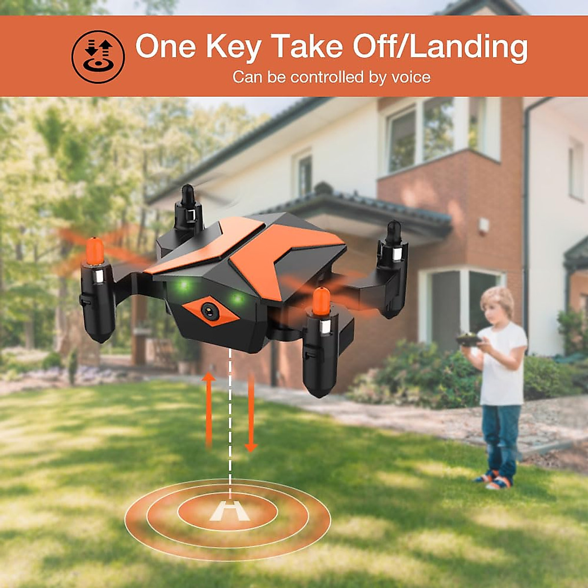 ATTOP Mini Drone with Camera - FPV Drones for Kids, RC Quadcopter Kids Drone with App FPV Video, Voice Control, Altitude Hold, Headless Mode, Trajectory Flight, Foldable Drone Girls Gifts Boy Toys