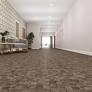 Lucida Surfaces Luxury Vinyl Floor Tiles | Glue Down Adhesive Flooring | Textured Look Plank | FabCore End Grain Blocks | Single Sample Tile