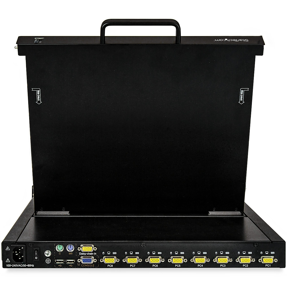 StarTech.com 8 Port Rackmount KVM Console w/ 6ft Cables - Integrated KVM Switch w/ 17" LCD Monitor - Fully Featured 1U LCD KVM Drawer- OSD KVM - Durable 50,000 MTBF - USB + VGA Support (RKCONS1708K)