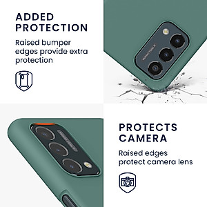 kwmobile Case Compatible with OnePlus Nord N200 5G Case - TPU Silicone Phone Cover with Soft Finish - Forest Green