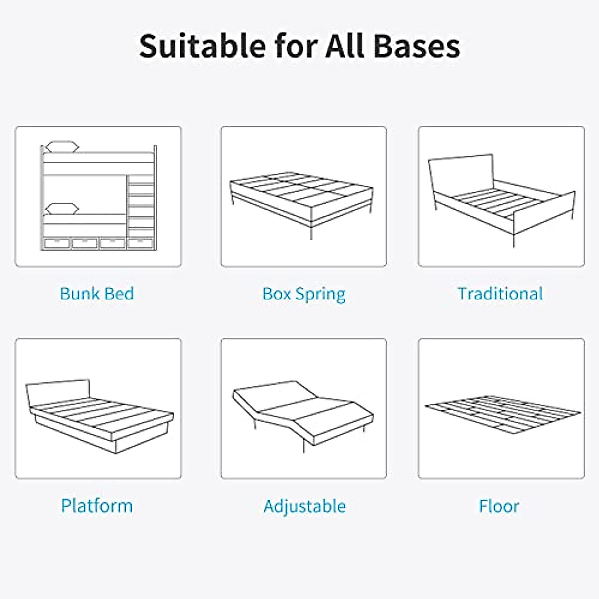 Hommoo 10 Inch Foam and Individually Pocket Innerspring Hybrid Mattress Breathable Medium Firm Mattress with Knitted Fabric Cover Soft Bed Mattress in a Box King