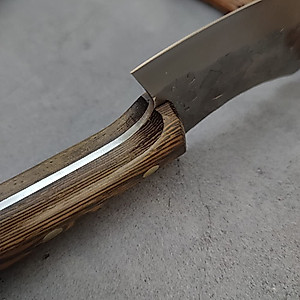 NA 7.5'' Hand Forged Meat Cleaver Stainless Steel Chef Knife Butcher Knives Chopper for Kitchen, Restaurant or Camping